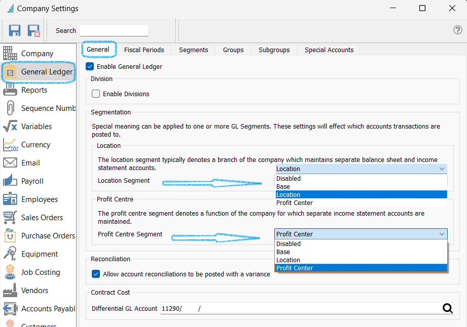 GENERAL LEDGER - Segmentation