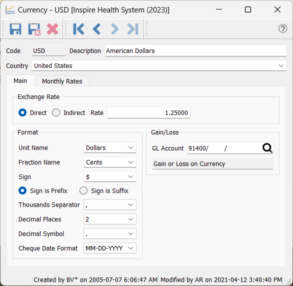 GENERAL LEDGER - Multiple Currencies