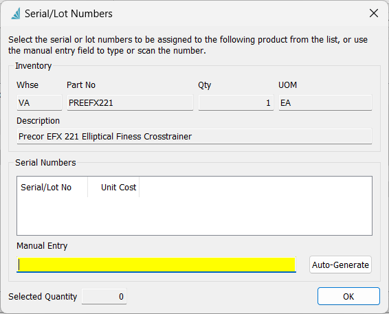INVENTORY - Adjust Quantity / Cost