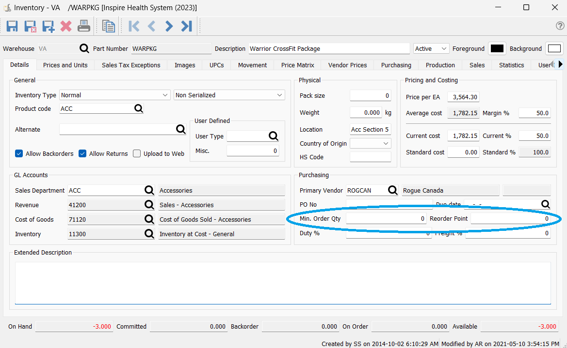Inventory Requisitions