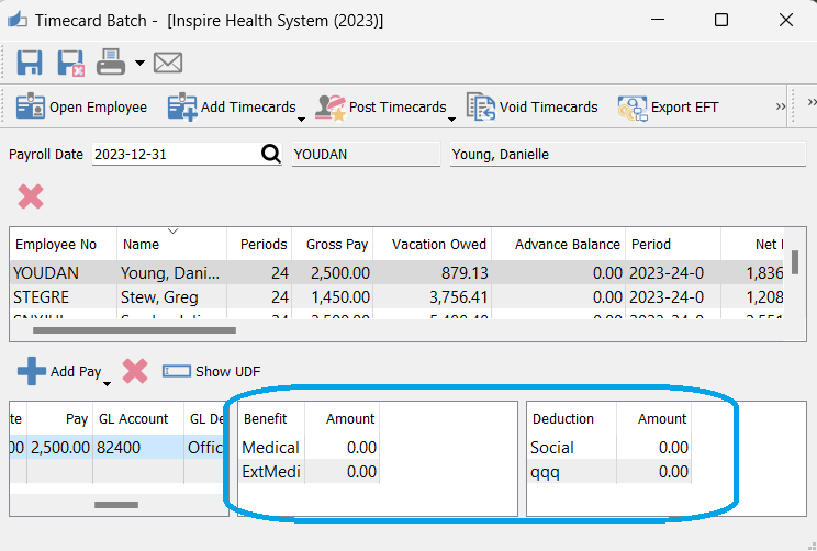 PAYROLL - New Timecard Batch